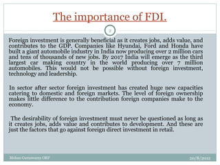 FDI in Retail | PPT