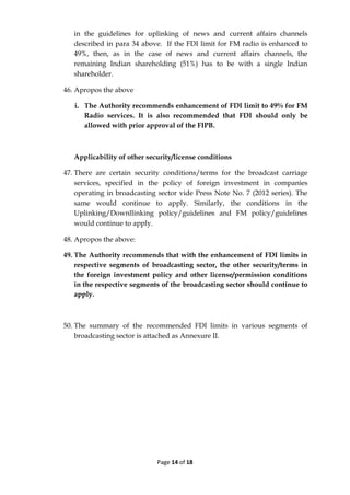 FDI in Telecom sector in India | PDF