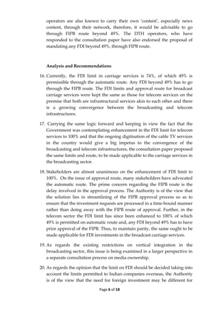 FDI in Telecom sector in India | PDF