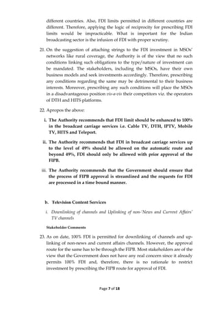 FDI in Telecom sector in India | PDF