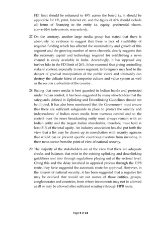 FDI in Telecom sector in India | PDF