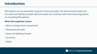 Foreign direct investment measurement principles explained | PDF