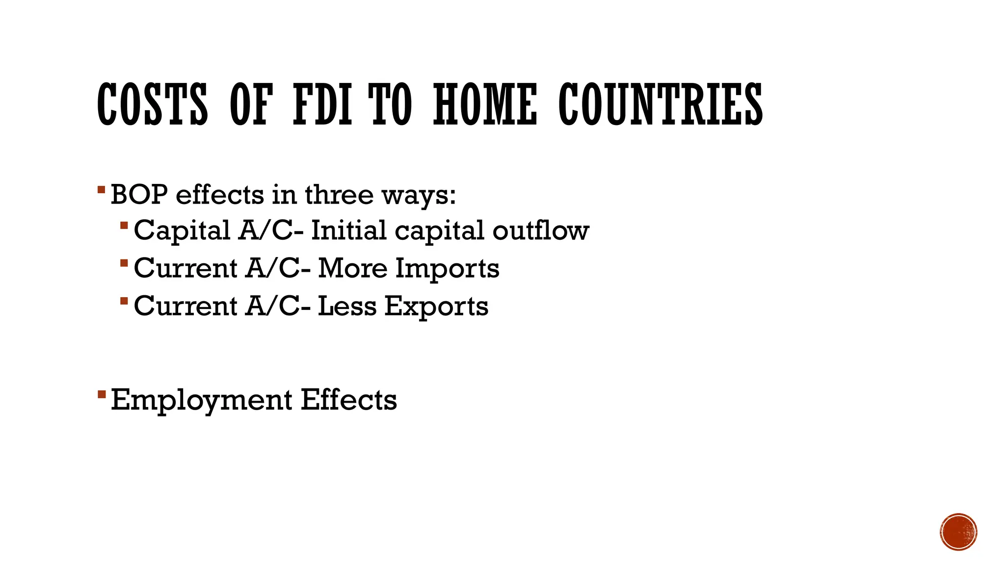 Foreign Direct Investment Types and Flows | PPTX