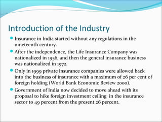 Impact of FDI on Indian Life Insurance Sector | PPT