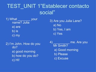 THAT'S ENGLISH MODULE 1_TEST | PPT