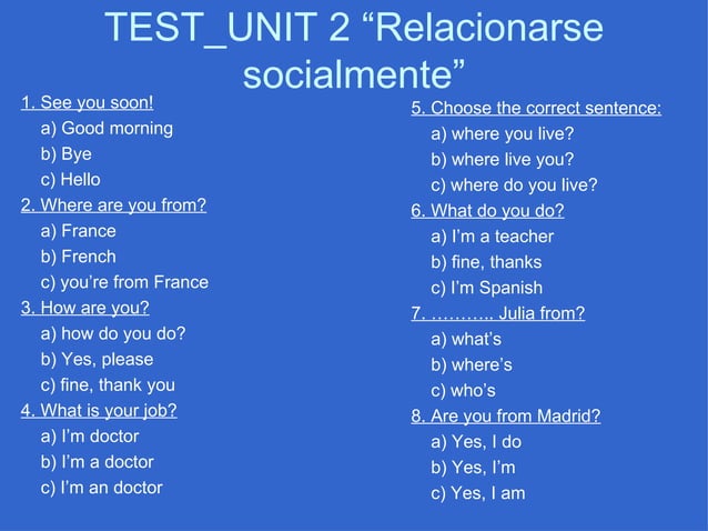 THAT'S ENGLISH MODULE 1_TEST | PPT