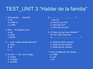 THAT'S ENGLISH MODULE 1_TEST | PPT