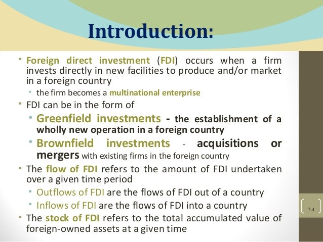 Foreign Direct Investment