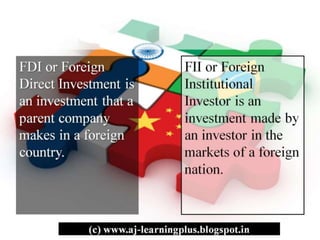 FDI vs. FII | PPT