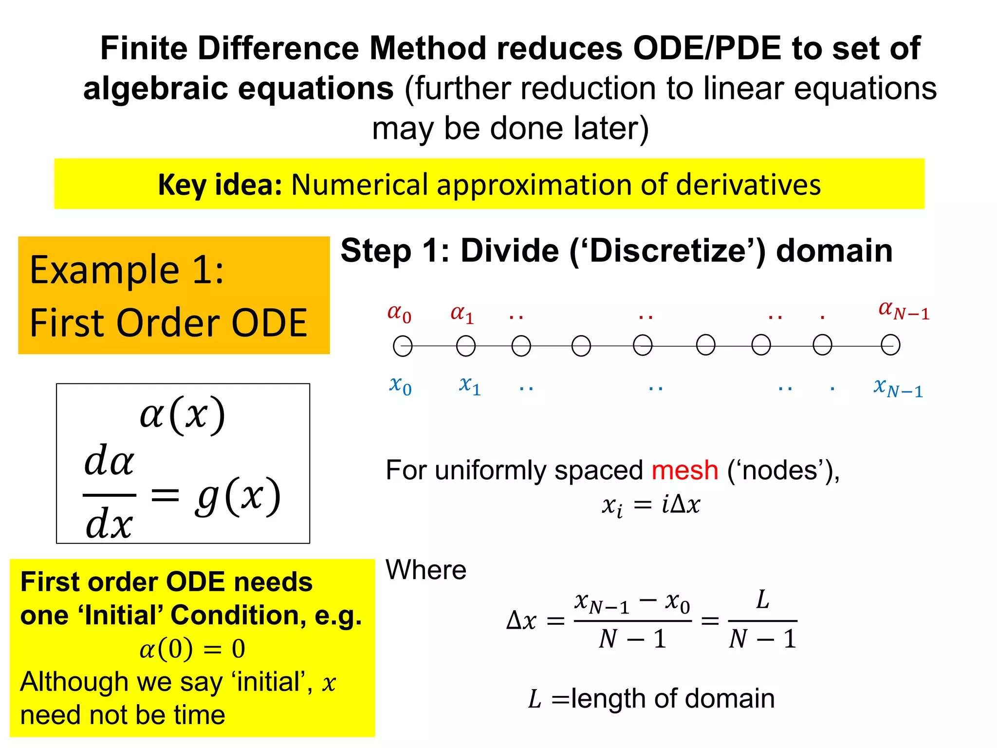 A brief introduction to finite difference method | PPTX
