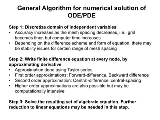 A brief introduction to finite difference method | PPTX
