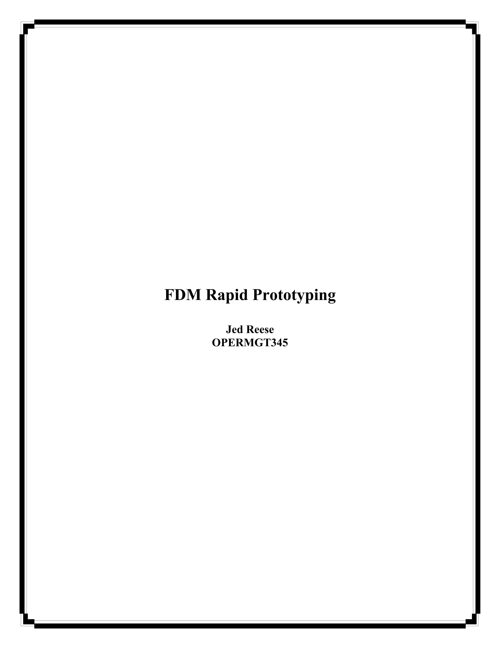 Fdm Rapid Prototyping | PDF