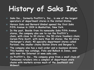 FDM 442 Saks Inc | PPT