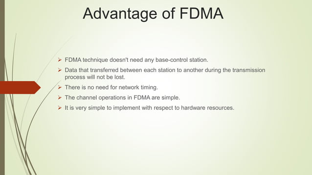 FDMA | PPTX | Computer Networking | Computing