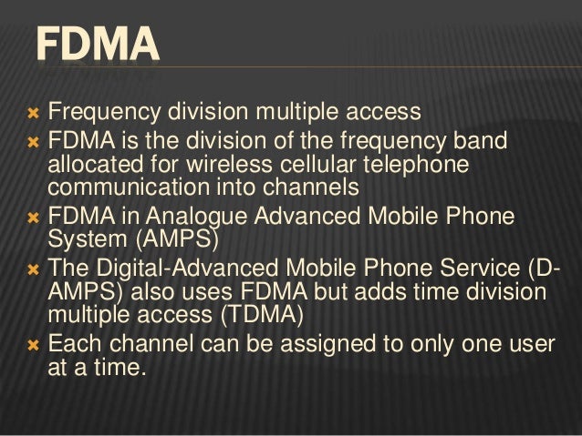 FDMA-TDMA-CDMA