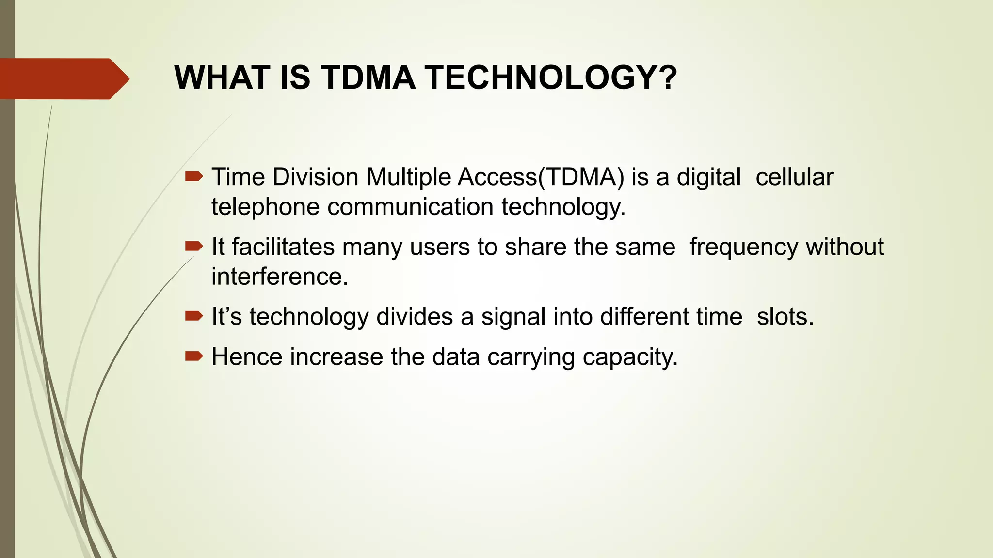 Tdma Fdma And Cdma Ppt