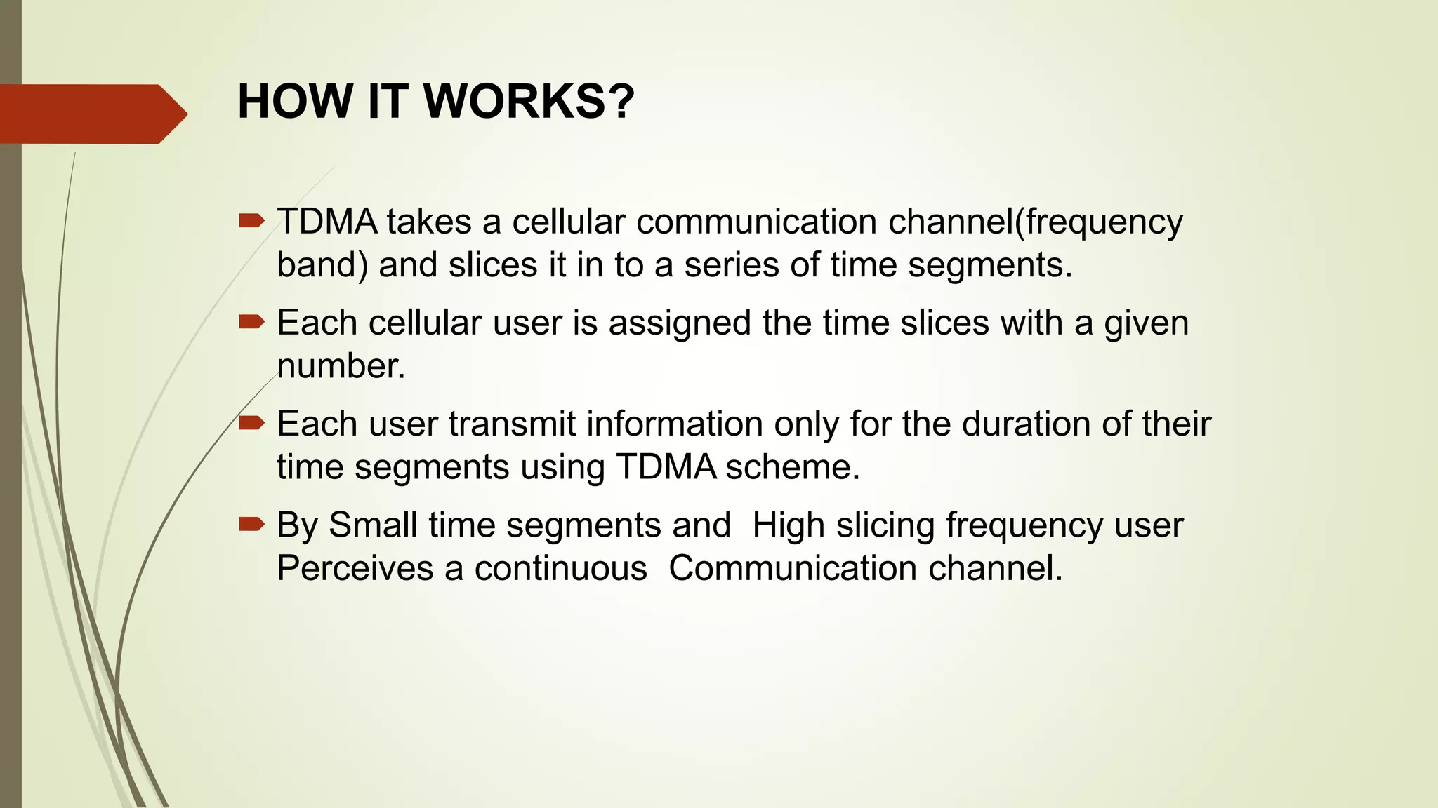 TDMA, FDMA, and CDMA | PPTX