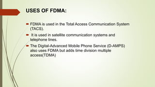 TDMA, FDMA, and CDMA | PPTX