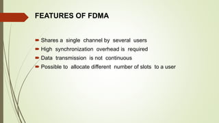 TDMA, FDMA, and CDMA | PPTX