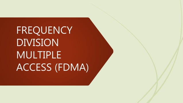 TDMA, FDMA, and CDMA | PPTX