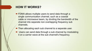 TDMA, FDMA, and CDMA | PPTX