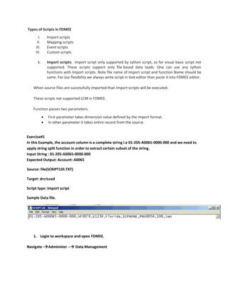 FDMEE script examples | PDF
