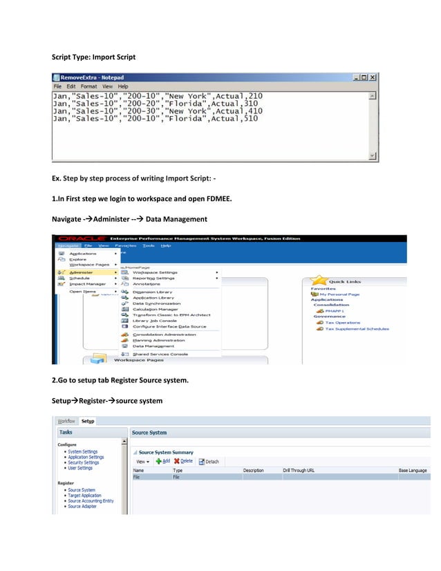 FDMEE script examples | PDF | Programming Languages | Computing