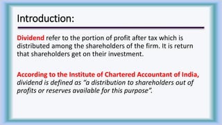 Dividend Decision And Theories Of Dividend Pdf