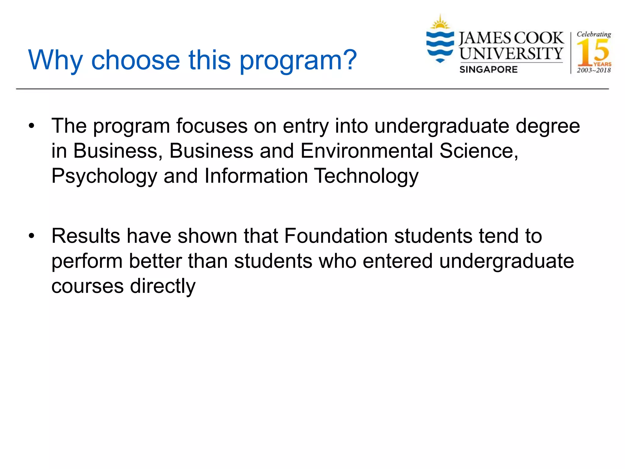 Pre-University Foundation Program | PPT