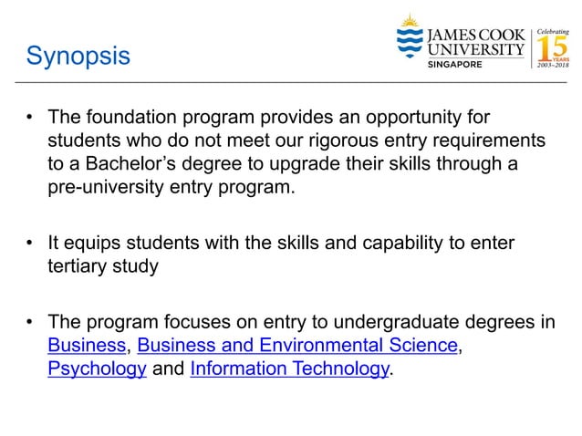 Pre-University Foundation Program | PPT