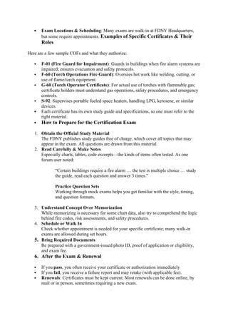 FDNY Certification Exams.docx CertsAreax | DOCX