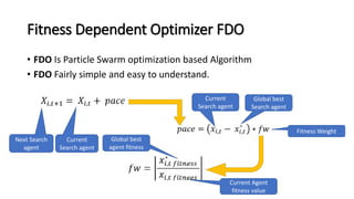 Fitness Dependent Optimizer (FDO) | PPT