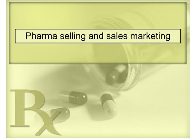 Sales-management in pharmaceutical Industry | PDF