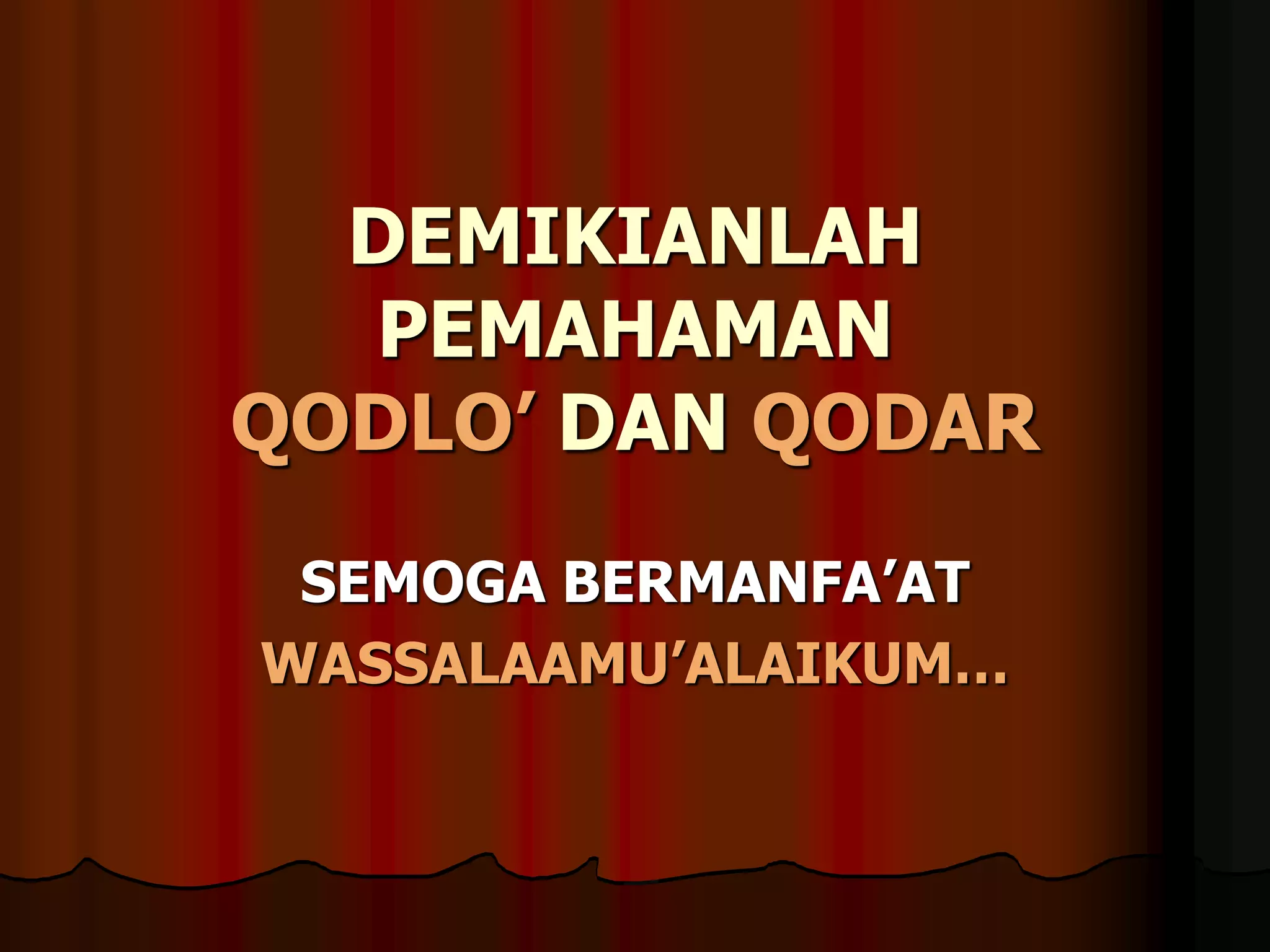 ust dwi-condro-triono-qadha-dan-qadar | PPT