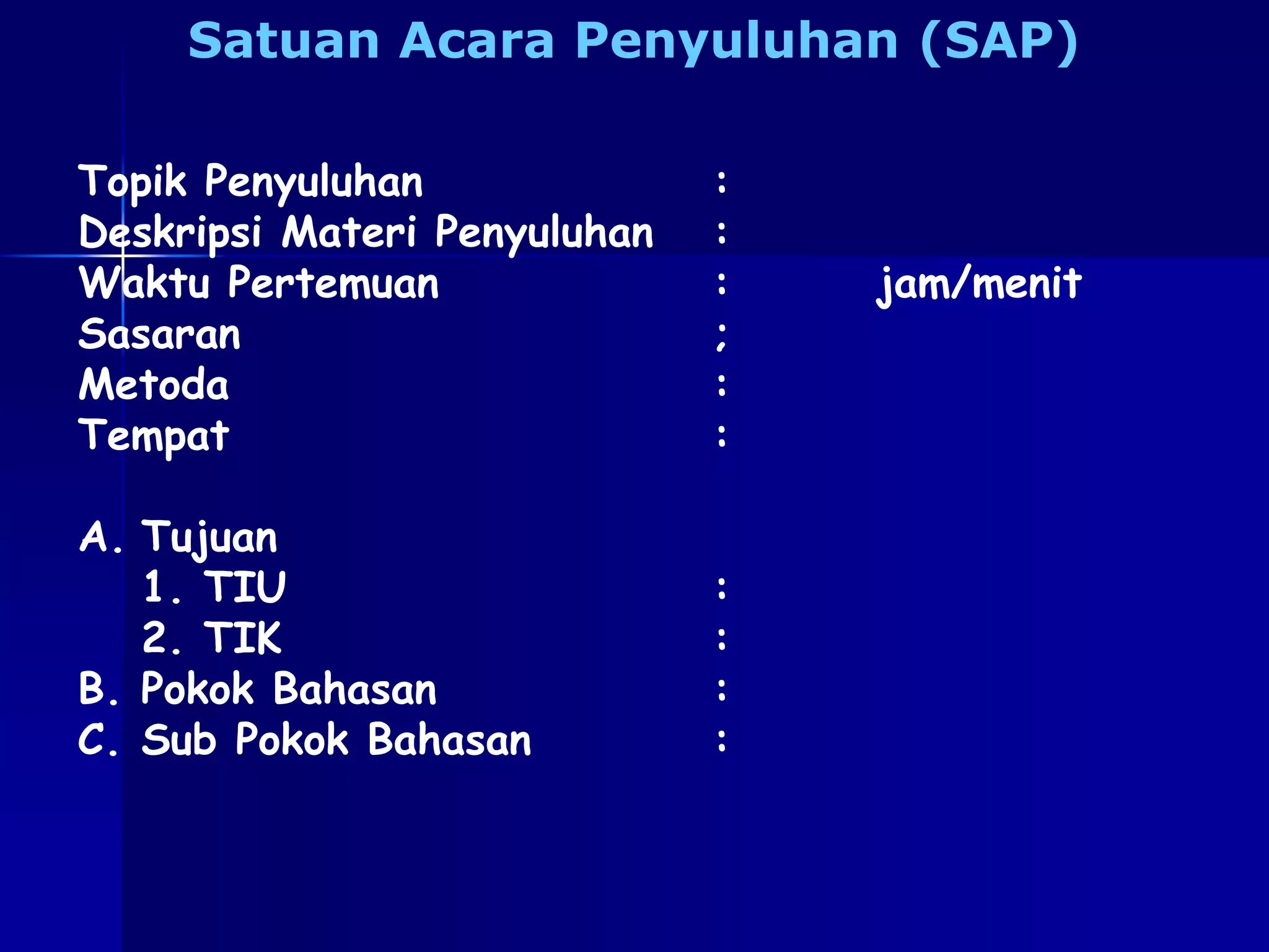 satuan acara penyuluhan | PPT