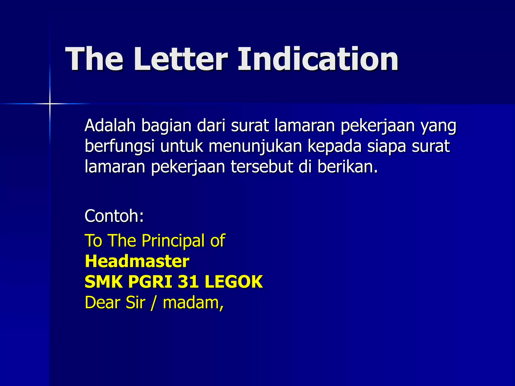 application letter | PPT