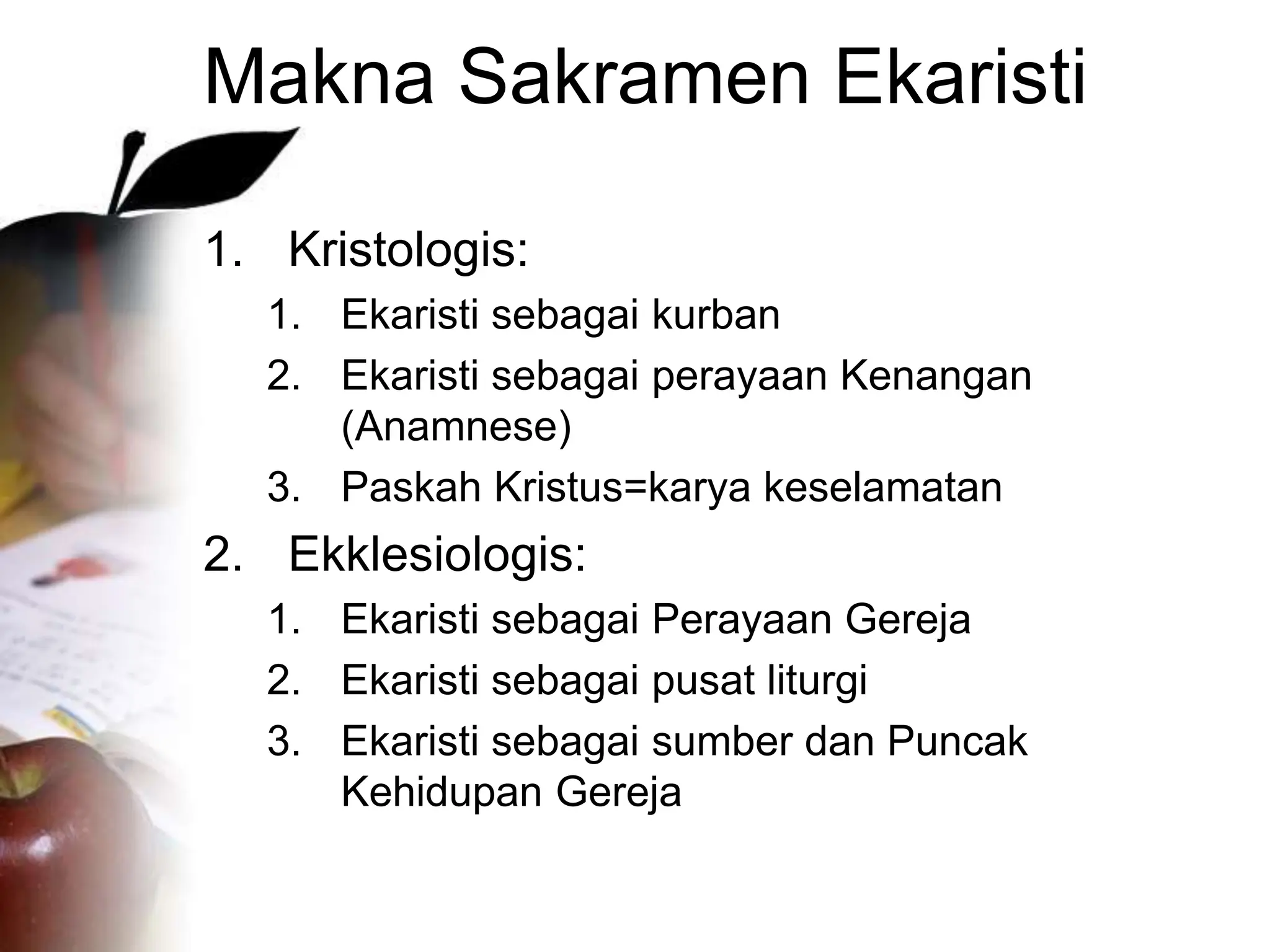 Dasar-Dasar Sakramen dalam gereja katolik | PPT