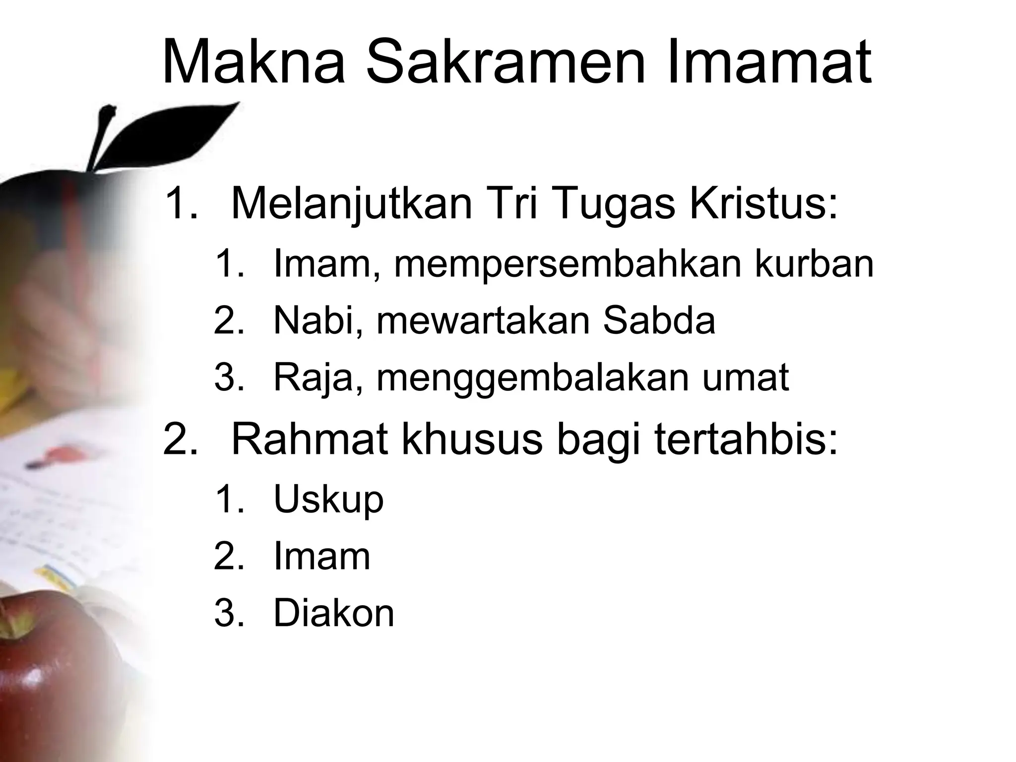 Dasar-Dasar Sakramen dalam gereja katolik | PPT