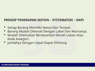 Pelatihan Kesadaran 5S/5R untuk diperusahaan | PPTX