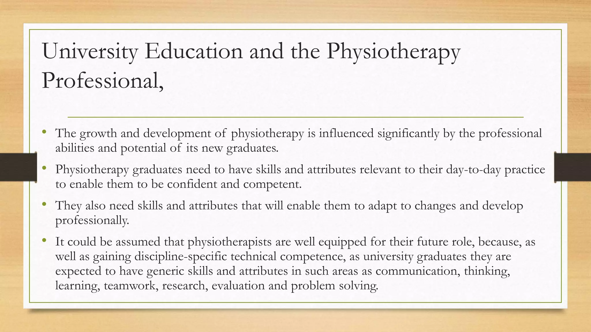 Paradigm shift in Physiotherapy Education. | PPTX