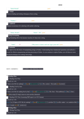 FDP-faculty deveopmemt program on python | PDF