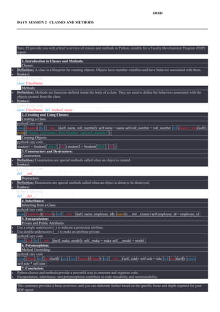 FDP-faculty deveopmemt program on python | PDF