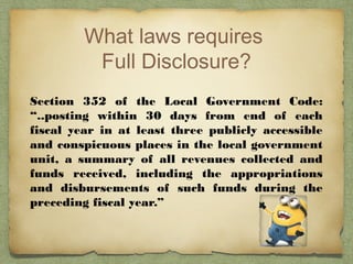 Revised Full Disclosure Policy | PPT