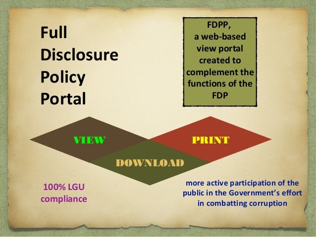 Revised Full Disclosure Policy