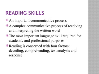 FDP-READING SKILLS-B.Tech students-ppt.. | PPTX