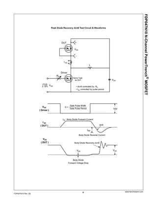 Original MOSFET FDP047N10 047N10 100V 164A TO-220 New Fairchild Semiconductor | PDF