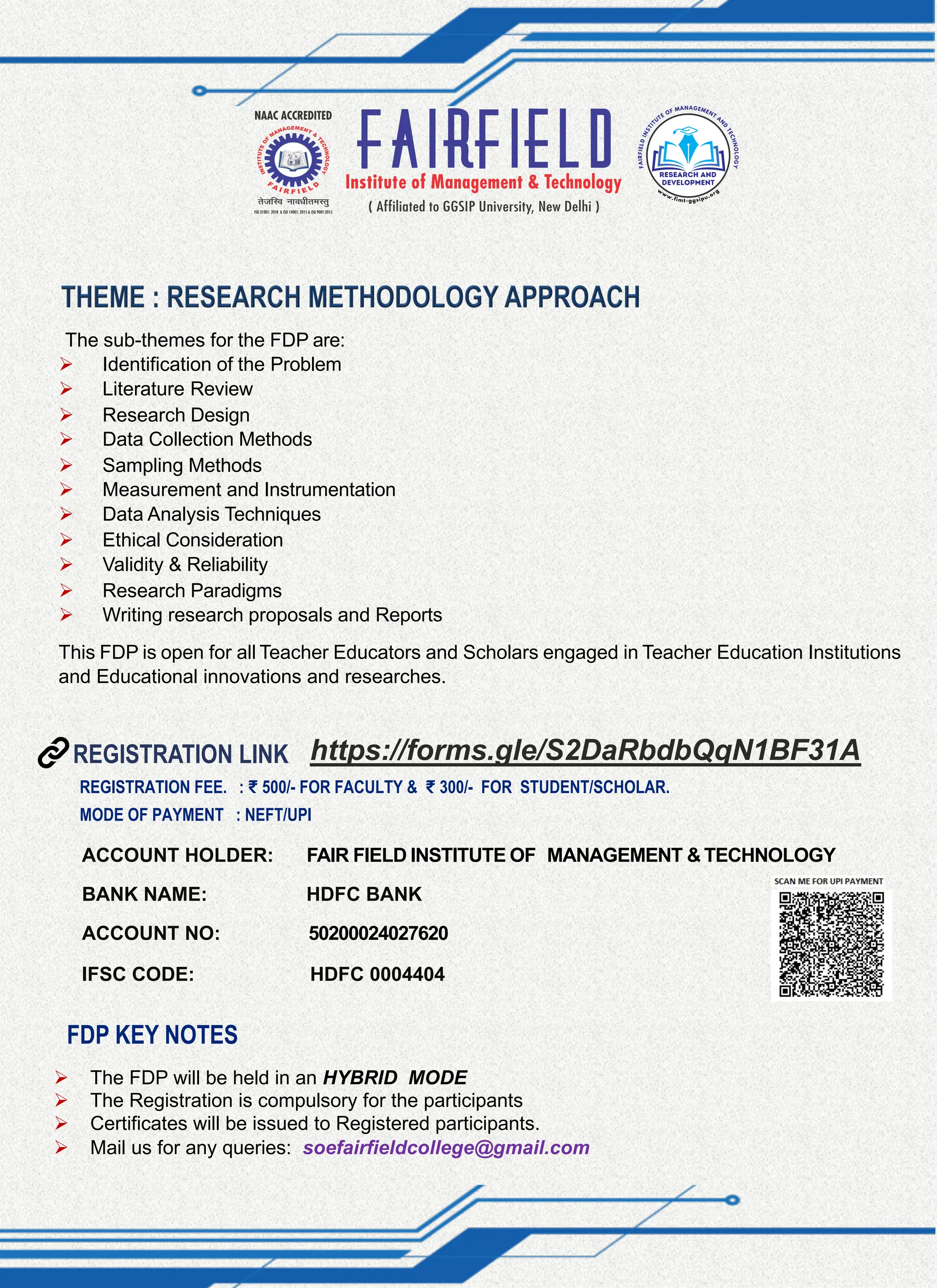 FACULTY DEVELOPMENT PROGRAM |HYBRID MODE | PDF