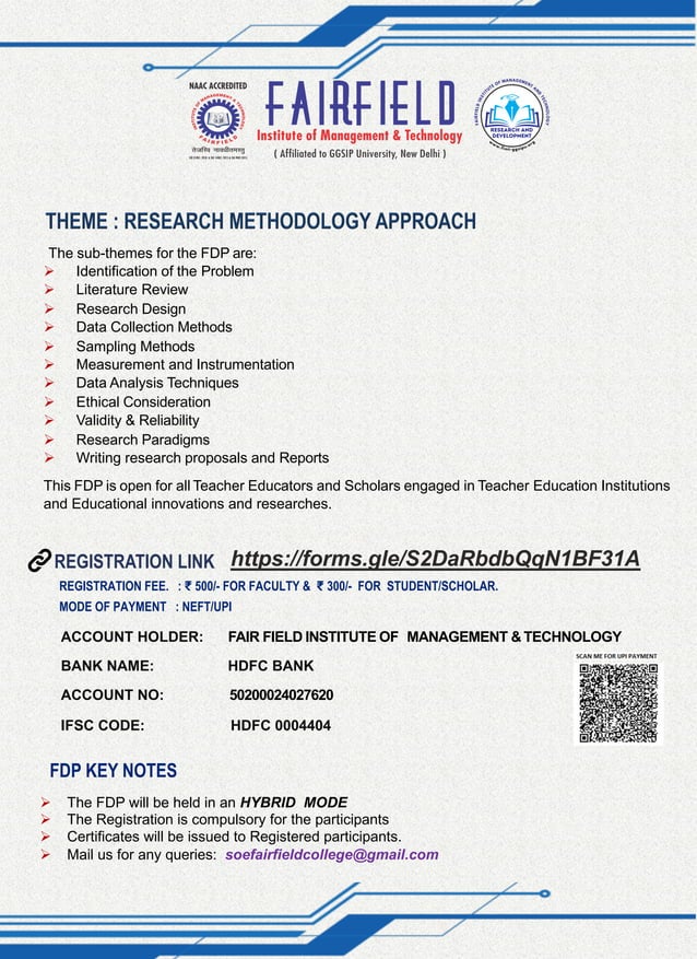 FACULTY DEVELOPMENT PROGRAM |HYBRID MODE | PDF