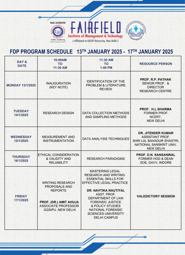 FACULTY DEVELOPMENT PROGRAM |HYBRID MODE | PDF