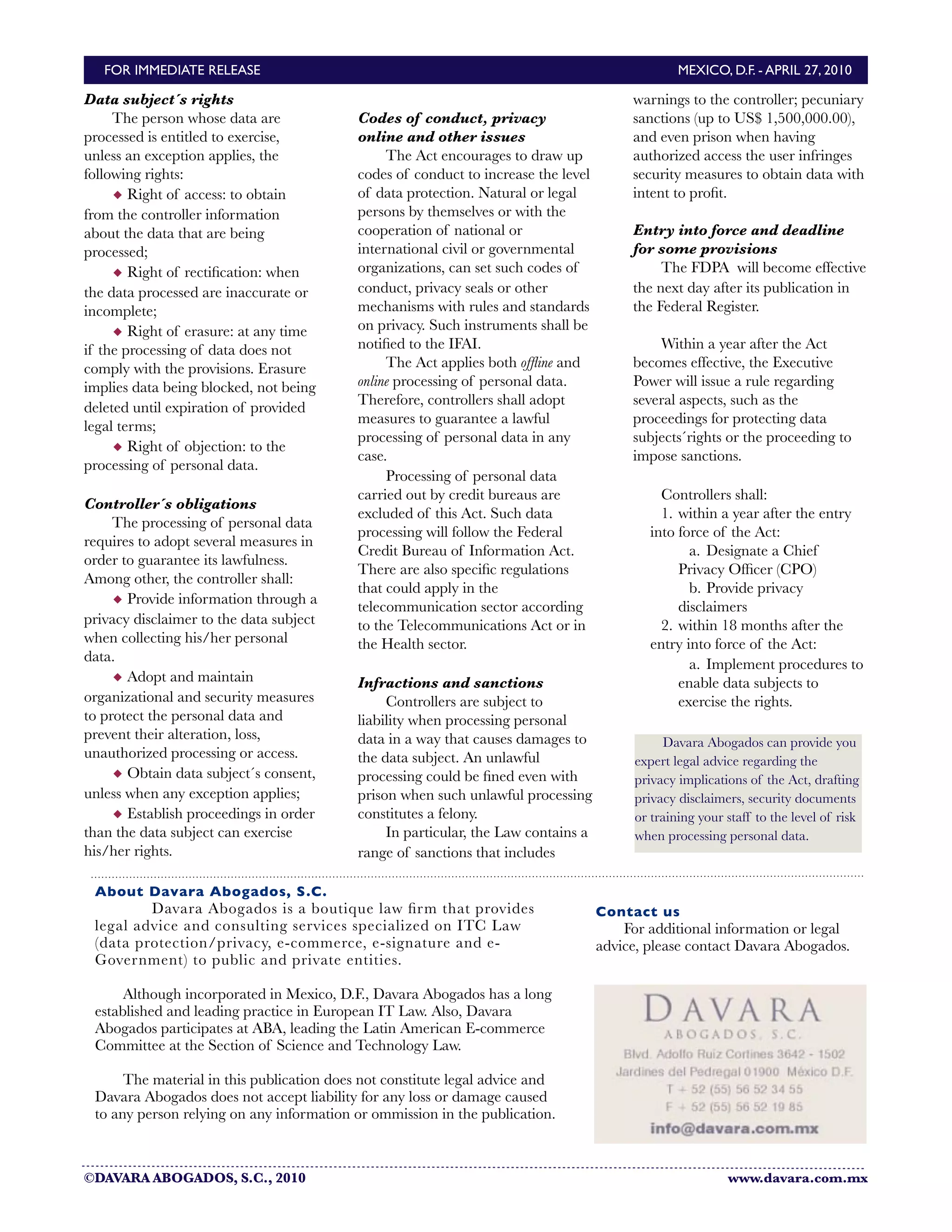 Federal Data Protection Act (FDPA) | PDF